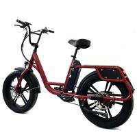 China 24 Inch Fat Tire Electric Cargo Bike 48V 500W Rear Hub Motor 7 Speed for sale