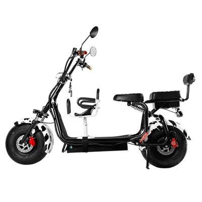 China 60V 20Ah Lithium Battery 1000W Fat Tire Citycoco Electric Motorcycle 35-75km Range for sale