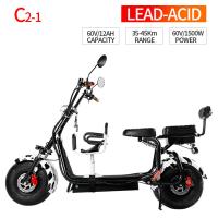 China 60V 20Ah Lithium Battery 1000W Fat Tire Citycoco Electric Motorcycle 35-75km Range for sale