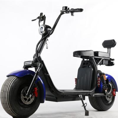 China Double Battery Citycoco Big Wheel Electric Scooter 1000W 60V 12Ah Hydraulic Disc Brake for sale