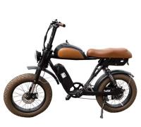 China 20 Inch Fat Tire 73 Style Ebike 7 Speed Electric Mountain Bike 48V 500W Retro Full Suspension for sale