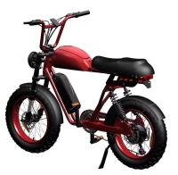 China 20 Inch Fat Tire 73 Style Ebike 7 Speed Electric Mountain Bike 48V 500W Retro Full Suspension for sale