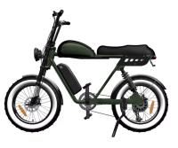 China 20 Inch Fat Tire 73 Style Ebike 7 Speed Electric Mountain Bike 48V 500W Retro Full Suspension for sale