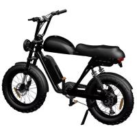 China 20 Inch Fat Tire 73 Style Ebike 7 Speed Electric Mountain Bike 48V 500W Retro Full Suspension for sale