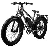 China 26 Inch Fat Tire Electric Mountain Bike 60V 500W Long Range Ebike with Front Suspension for sale