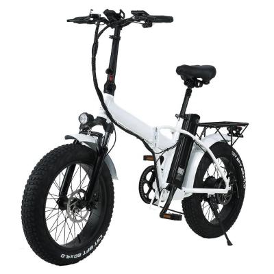 China 20 Inch Fat Tire Electric Folding Bike 500W Motor 48V 15Ah Ebike Long Range Adult Electric Bicycle for sale