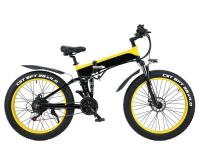 China 26 Inch 48V 500W Electric Fat Tire Bike 21 Speed Foldable Ebike with Front Suspension for sale