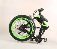 China 26 Inch 48V 500W Electric Fat Tire Bike 21 Speed Foldable Ebike with Front Suspension for sale
