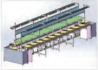 China Horizontal Assembly Line Conveyor Three-Phase Aluminum Double Chain Conveyor for sale