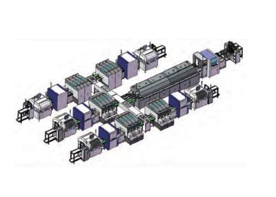 China Inter-Connected SMT Assembly Line Multi-Line Into Dual-Track Reflow Oven Wiring Scheme for sale