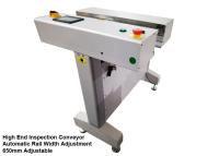 China Stainless Steel PCB Inspection Conveyor 900mm height With Automatic Rail for sale