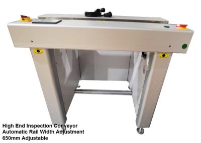 China Single Rail SMT PCB Inspection Conveyor With Automatic Rail Width Adjustment 650mm for sale