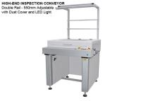 China High-End PCB Inspection Conveyor With Dust Cover And LED Light 550mm Max Width for sale