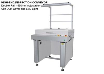 China High-End PCB Inspection Conveyor With Dust Cover And LED Light 550mm Max Width for sale