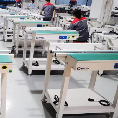 China 1.5 Meter Single Rail Normal Smt Pcb Conveyor 460mm Max Width Motorized Rail Width Adjustment for sale