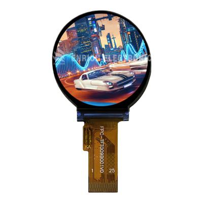 China 0.9 Inch Round TFT LCD Display 128x128 Resolution IPS ST7735 SPI Interface for Wearables and Medical Devices for sale