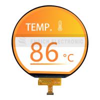 China 3.6 Inch Circular TFT LCD Display 544x506 Resolution with ST72566 IC and LVDS Interface for sale
