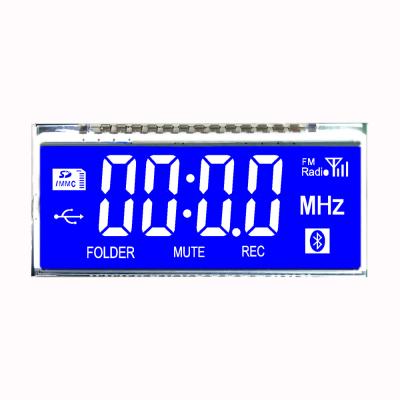 China Blue White HTN Segment LCD Display Small Size For Bluetooth Speaker Factory Direct Sale for sale