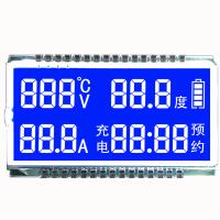 China Charging Pile Controller LCD Blue White HTN Segment Display With Pin Connection Shenzhen Manufacturer for sale