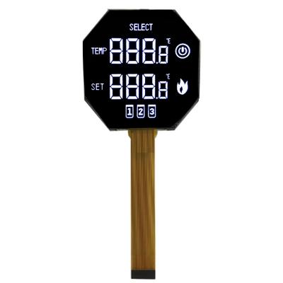 China Wide Temperature VA TN Segment LCD Circular Octagonal Fascia Gun Massager Display With FPC for sale