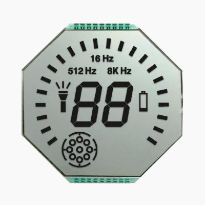 China Pin Connection HTN Reflective Segment LCD Circular Display 1/4 Duty 1/3 Bias 6 O'Clock View for sale