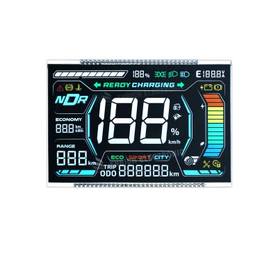 China VA Negative Transmissive Segment LCD  Ultra-Wide Temp -30°C~80°C  PIN Connection  12 White LED Backlight for sale