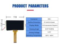 China Industrial VA Negative Transmissive LCD Display Panel 2.9 Inch with FPC Connector for Surveying Instruments and Testing Equipment for sale