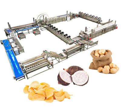 China Electric Heating Full-automatic French Fries Processing Plant for Snack Food Industry for sale