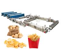 China Electric Heating Full-automatic French Fries Processing Plant for Snack Food Industry for sale