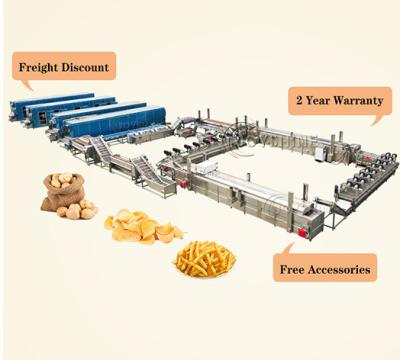 China Food Industry Equipment Frozen French Fries Production Line with 100kg/h Capacity for sale