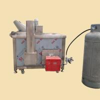 China LNG Gas Heated Round Pot Type Industrial Batch Fryer with Automatic Stirring Device for sale