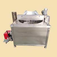 China LNG Gas Heated Round Pot Type Industrial Batch Fryer with Automatic Stirring Device for sale