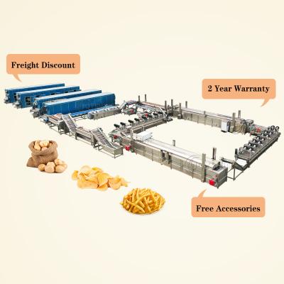 China Industrial Fully Automatic Frozen French Fries Production Line with Vegetable Raw Material for sale