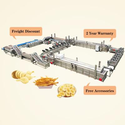 China Voltage 380V Customized Automatic Potato Chips Production Line for Frozen French Fries for sale