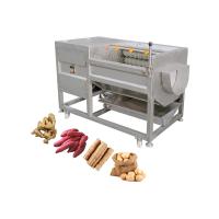 China 220V/380V Industrial Fruit Vegetable Brush Potato Carrot Peeler Machine from Direct for sale