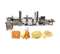 China Food Beverage Shops Must-Have Continuous Fryer for French Fries Plantain Chips and More for sale