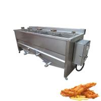 China 2200*800*950mm Stainless Steel Fish and Potato Chips Frying Machine for Belgian Frying for sale