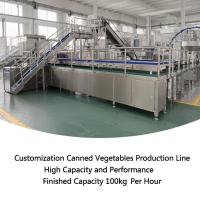 China Customization Canned Vegetables Production Line High Capacity and Performance Finished Capacity 100kg Per Hour for sale