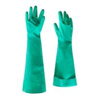 China Textured Fingertips Green Nitrile Glove 22 Mil Thickness for Enhanced Tactile Sensitivity for sale
