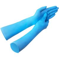 China Thickness 4 to 6 Mil Oil Resistance Gloves 50pcs Pack Protective 16 inches disposable nitrile Gloves for Handling Oil and Industrial Chemicals for sale