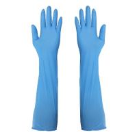 China Eco-friendly Disposable Nitrile Glove 16inches OEM Customizable Industrial Food Processing Protective Gloves for sale