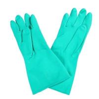 China Nitrile Green Nitrile Glove Featuring Textured Fingertips Ideal for Precision Handling and Chemical Resistance Tasks for sale