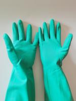 China 33Cm Chemical Resistant Gloves Nitrile Solvent Resistant 15mil Laboratory Use for sale