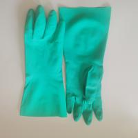China 33Cm Green Nitrile Glove Houshold 15 Mil Chemical Resistace Kitchen Use for sale