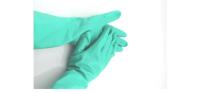 China Unflocked Lining Green Nitrile Hand Glove Disposable Protective Gloves Suitable for Food Processing Cleaning and Medical for sale