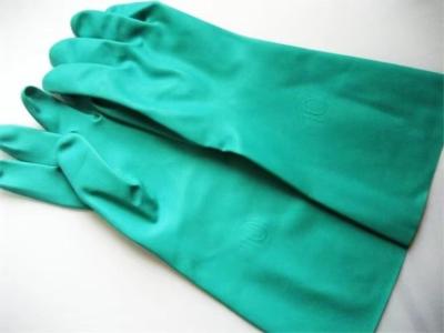 China Ambidextrous Green Nitrile Glove 18 Inches for Superior Comfort and Performance for sale