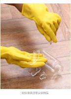 China Thickness 025 to 055MM Latex Household Glove with Rolled Cuff and Options of Flocked or Unflocked Lining Providing Hand Protection for sale