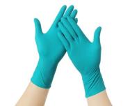 China Waterproof Green Nitrile Gloves Disposable Industrial 4g Disposable Food Prep for sale