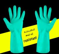 China 15 Mil Green Nitrile Chemotherapy Tested Glove with Beaded Cuff for sale