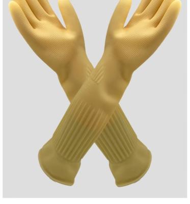 China Small Size Extra Long Cuff Latex Gloves Disposable and Water Proof for sale